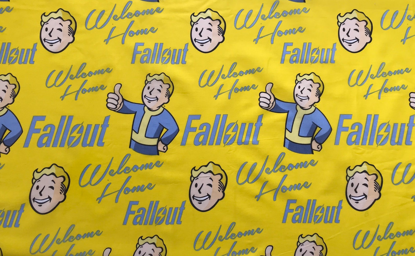 Fallout Vault Boy Fabric Gaming Official Welcome Home 76 4 Vault-tec - Etsy