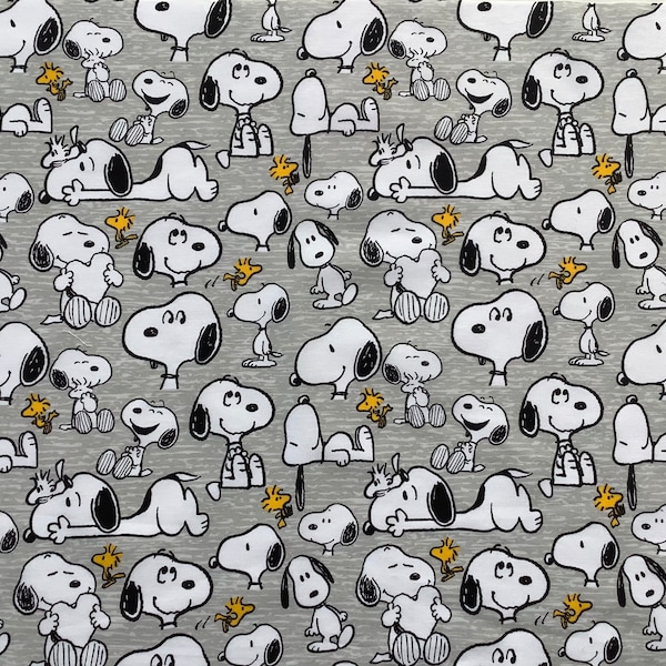 Snoopy Cotton Fabric - Etsy