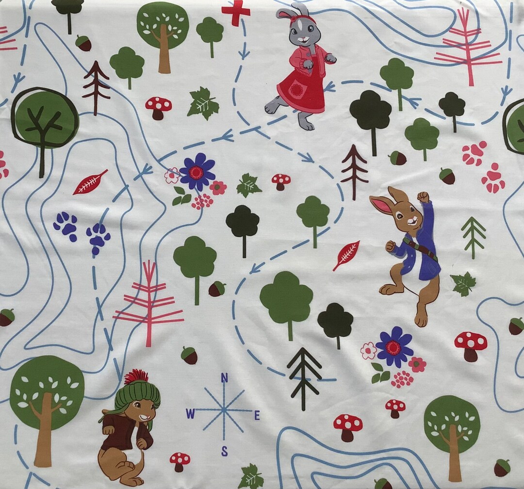 Peter Rabbit Large Fabric Panel Remnant - Etsy