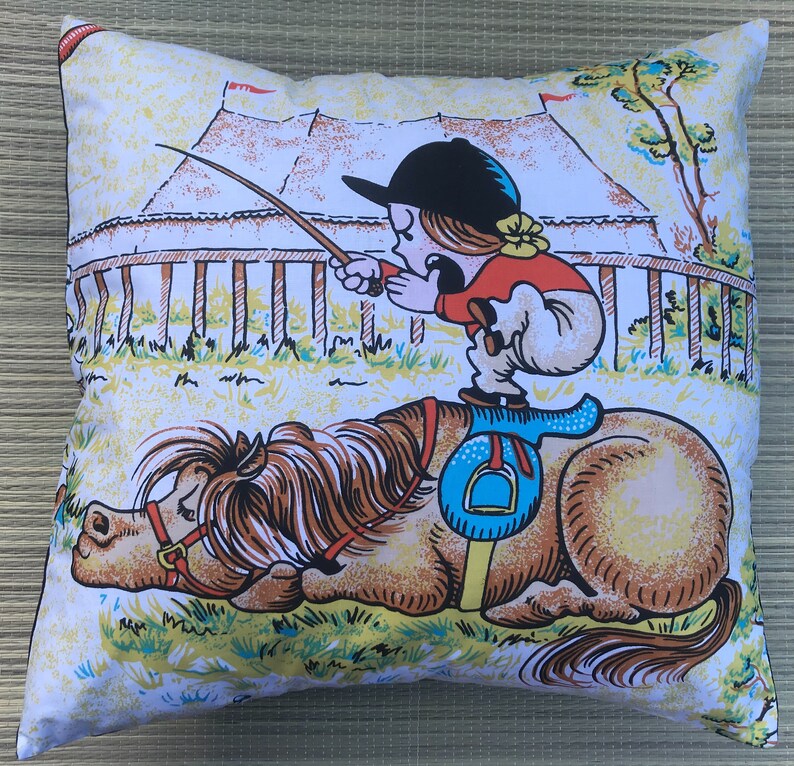 Thelwell Horse Pony Fabric Cushion Cover - Etsy