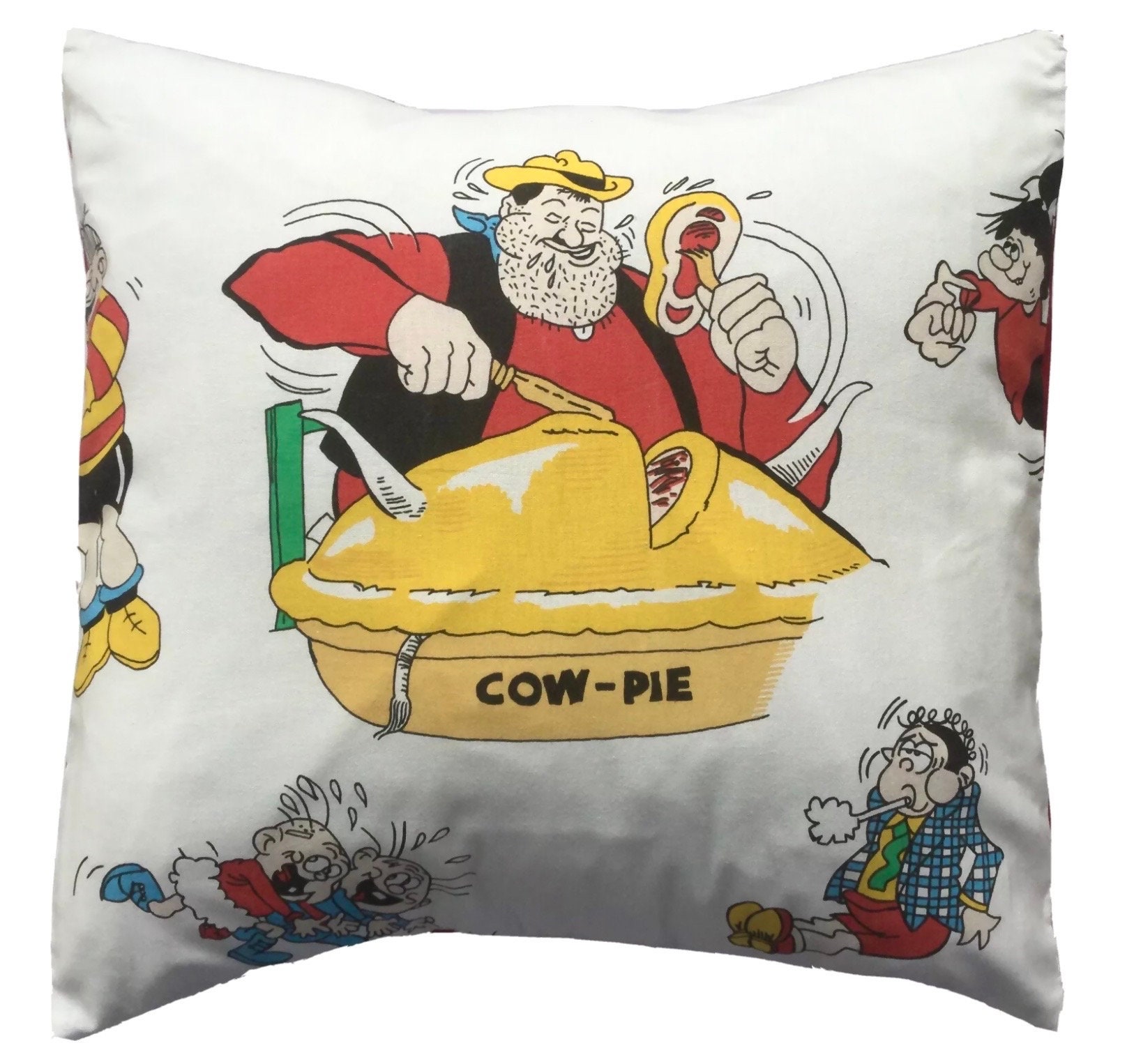 The Dandy Desperate Dan Comic Cow Pie Vintage Fabric Cushion Cover ...