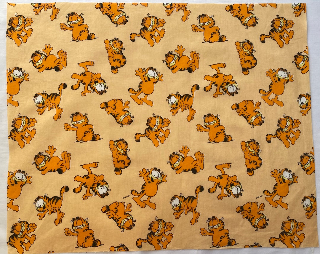 Garfield Original Vintage Fabric FQ Small Scale - Etsy