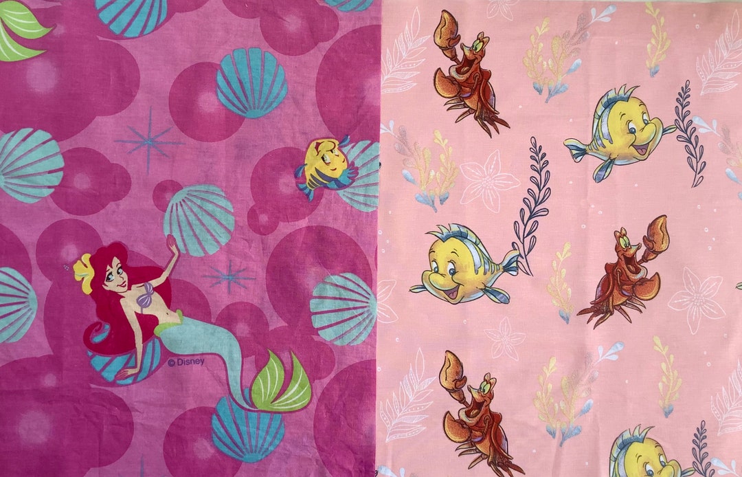 Disney the Little Mermaid Ariel Fabric FQ Remnant - Etsy