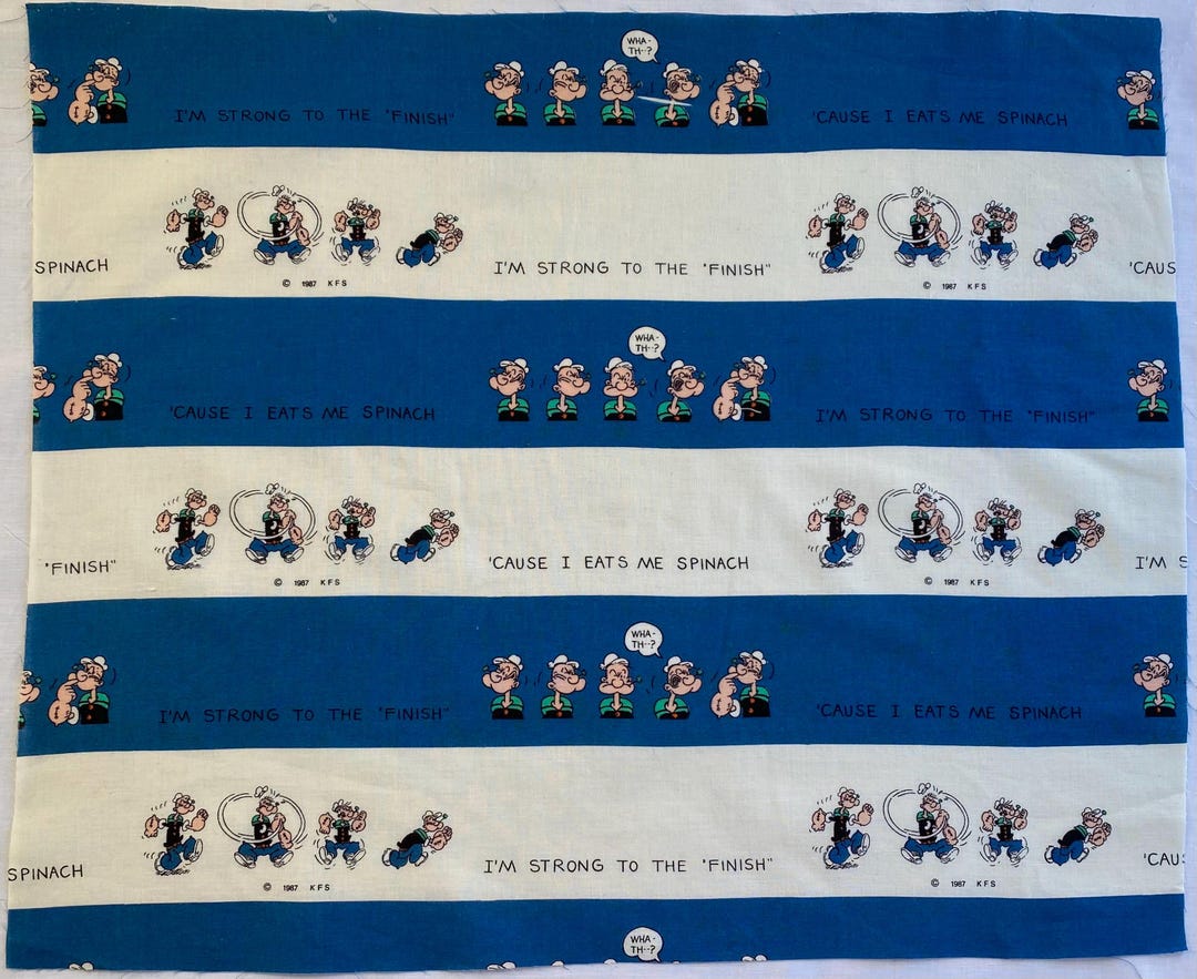 Popeye the Sailor Man Original Vintage Fabric FQ Rare - Etsy