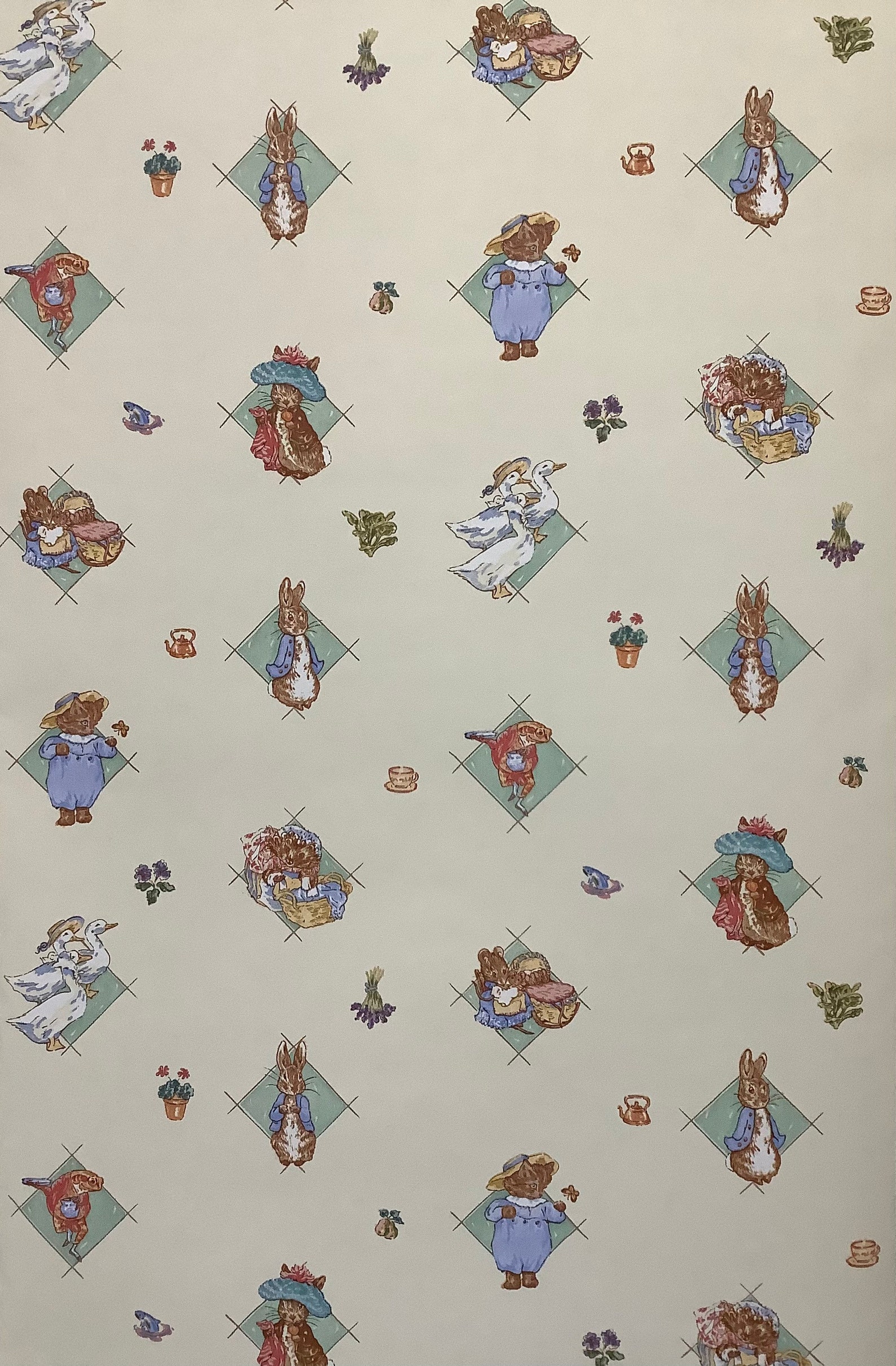 Peter Rabbit Beatrix Potter Vintage Wallpaper Rare by the Yard | Etsy