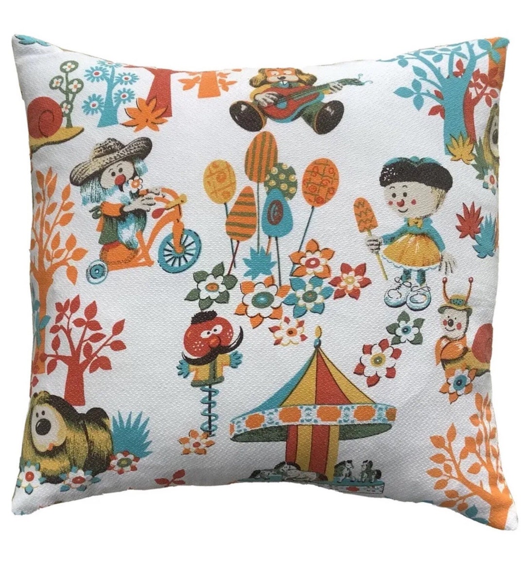 Magic Roundabout Florence Zebedee Popsicles Rare Vintage Fabric Cushion ...