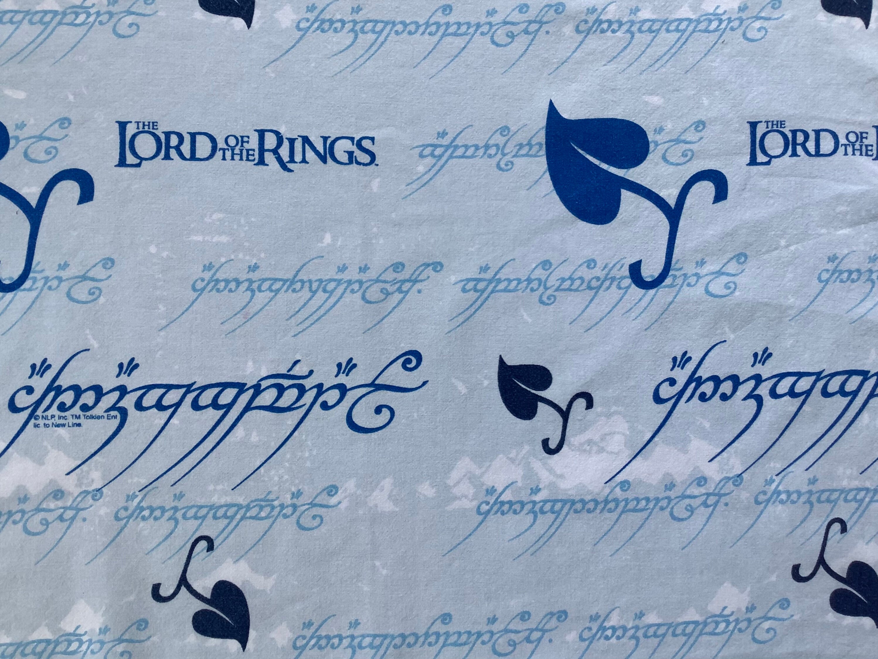Lord of the Rings Elvish Script Vintage Fabric FQ - Etsy