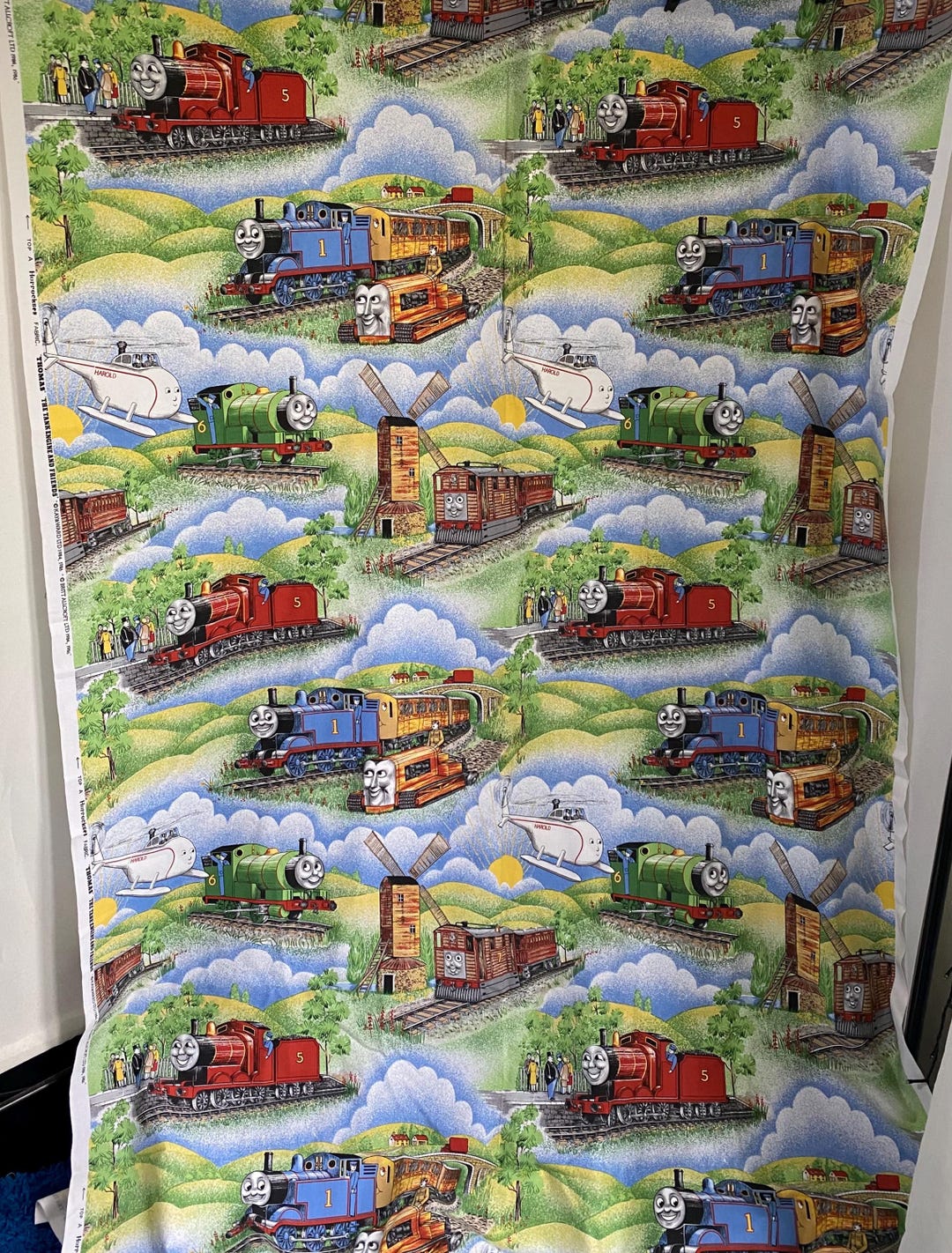 Thomas the Tank Engine Vintage Fabric 1980s New by the Yard - Etsy