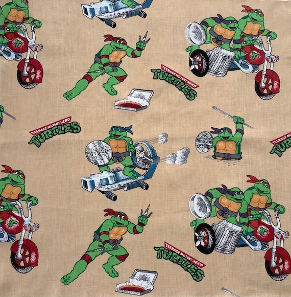 Teenage Mutant Hero Turtles Ninja TMHT TMNT Vintage Fabric FQ | Etsy