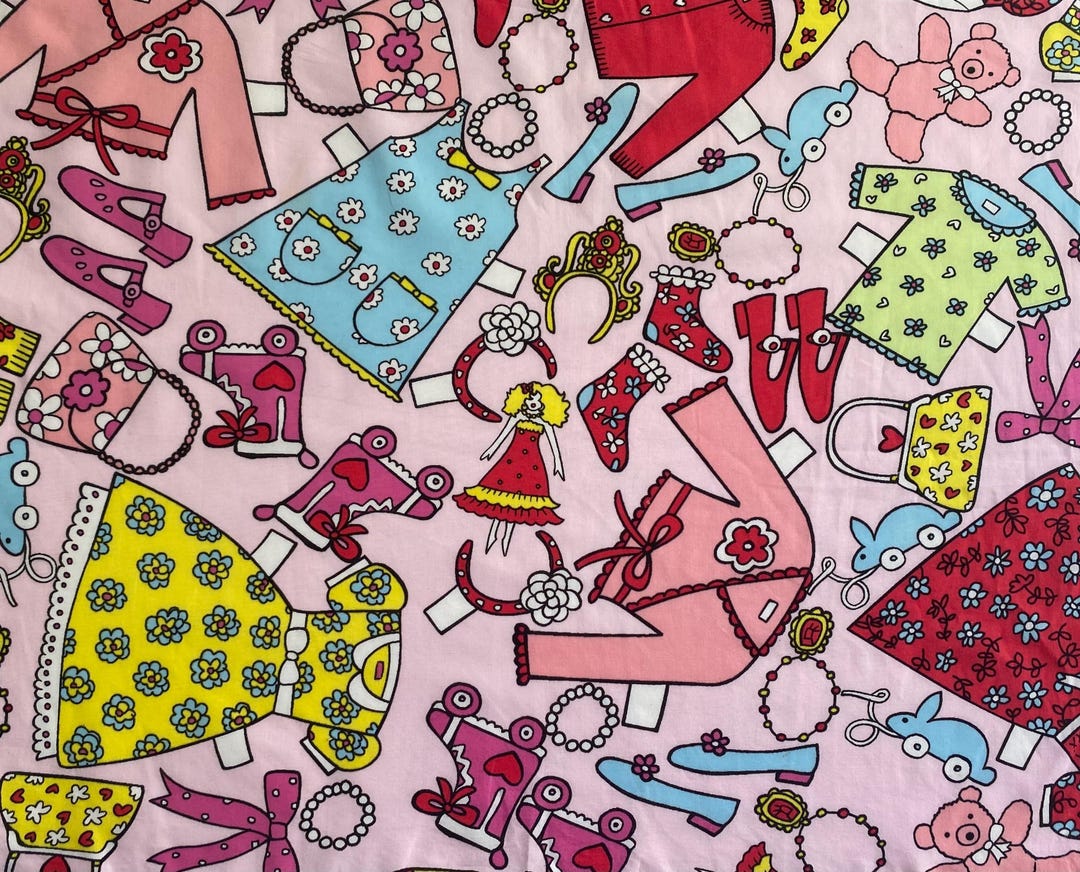 Paper Doll Clothes Dollshouse Fabric FQ Remnant - Etsy