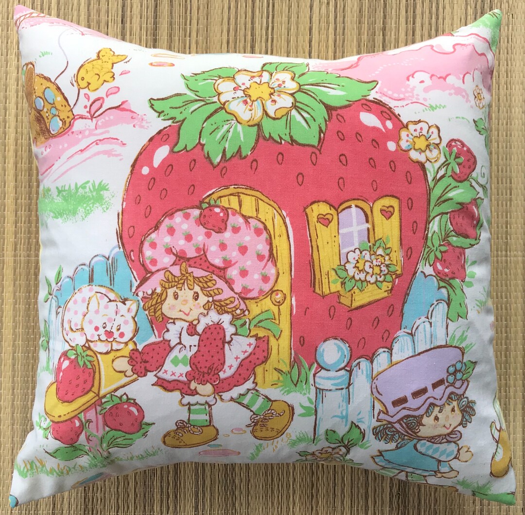 Strawberry Shortcake Vintage Fabric Cushion Cover - Etsy