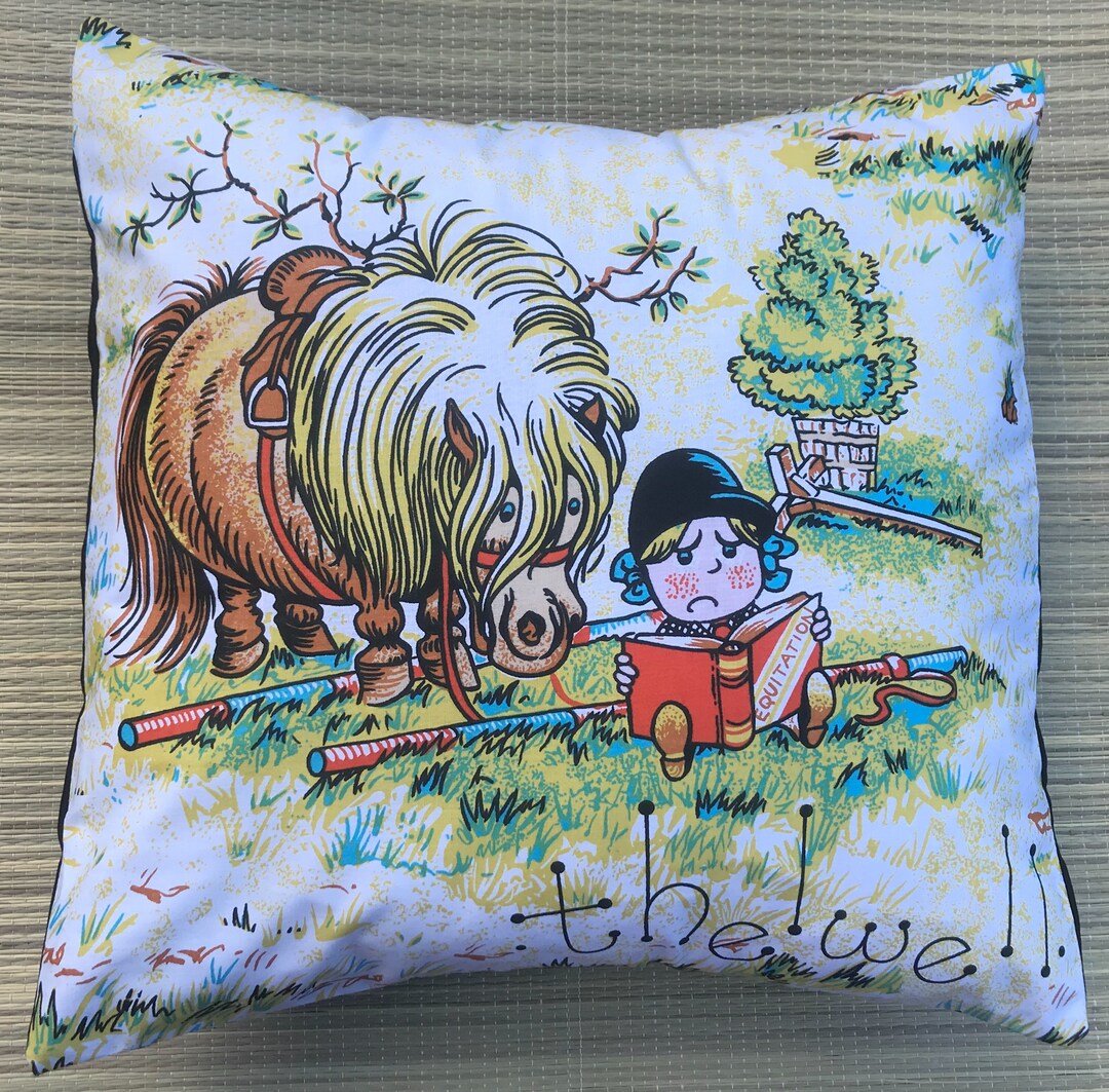 Thelwell Horse Pony Fabric Cushion Cover - Etsy