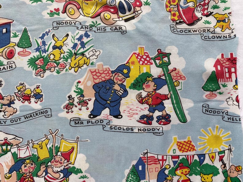 Noddy Original and Rare Vintage Fabric 70s - Etsy