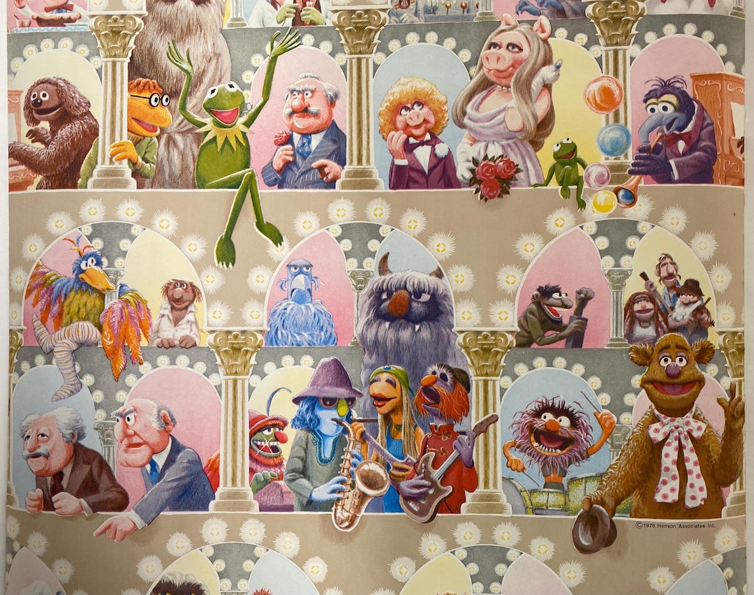 The Muppets 1970s Vintage Wallpaper Very Rare- Sold by the Yard - Wall ...