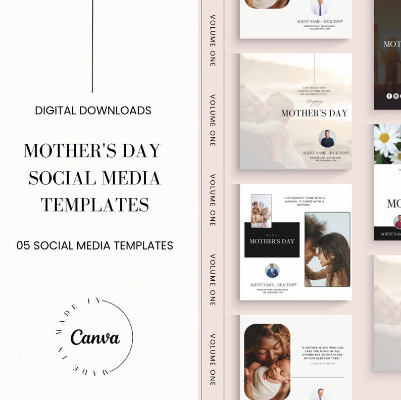 Modern Mother's Day Canva Templates Volume 1 - Etsy