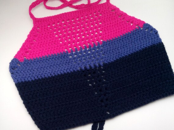 Bisexual Crochet Top Bi Pride Boho Hippie Festival Outfit / | Etsy