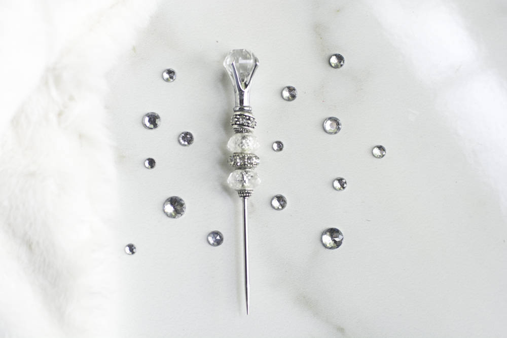 Silver and White Rhinestone - Etsy