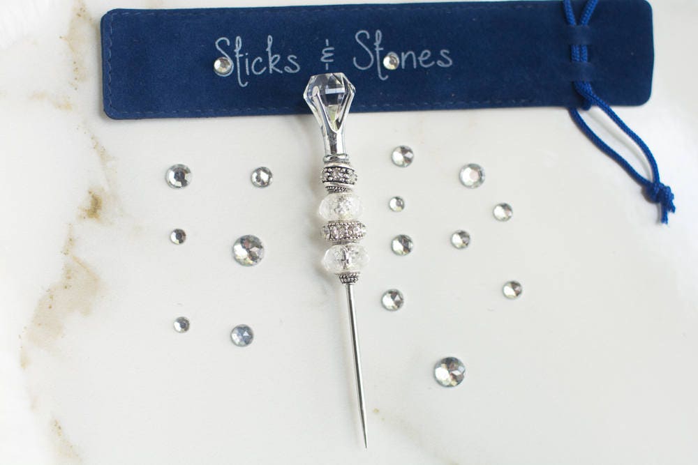 Silver and White Rhinestone - Etsy