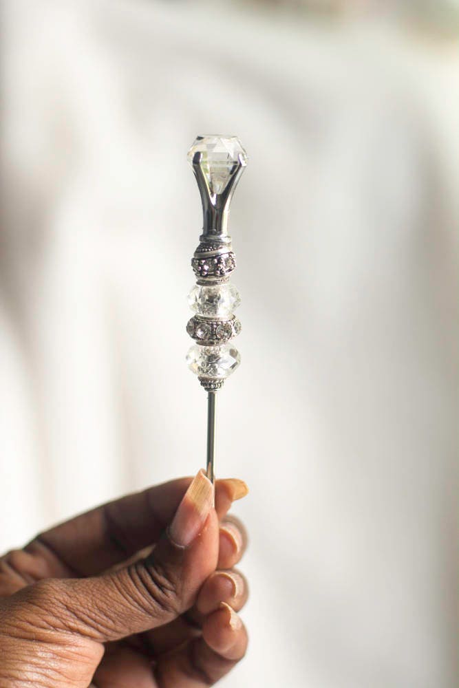 Silver and White Rhinestone - Etsy