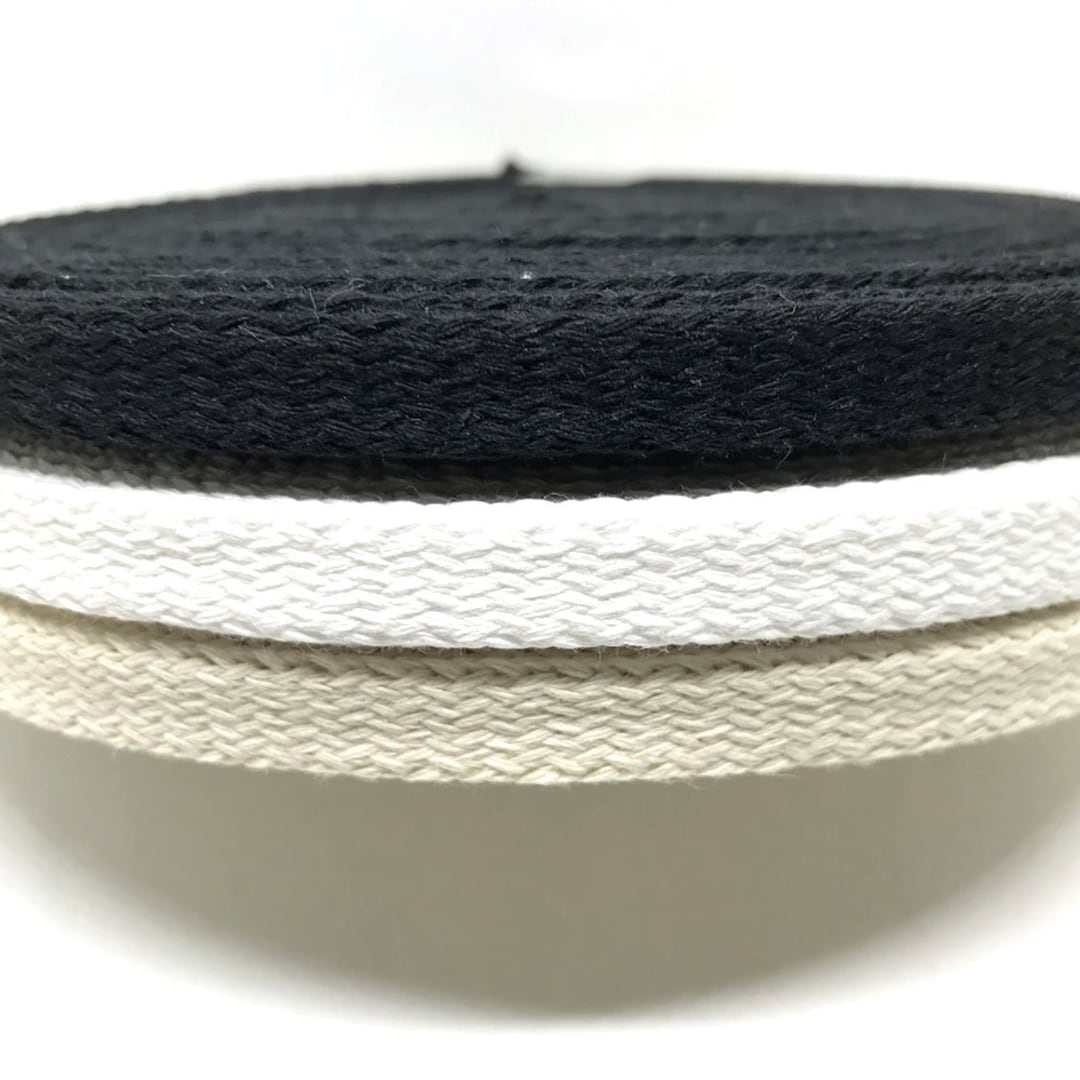 1/2" Cotton Flat Cord Drawstring Drawcord Handles Lace Trim Heavy Duty ...