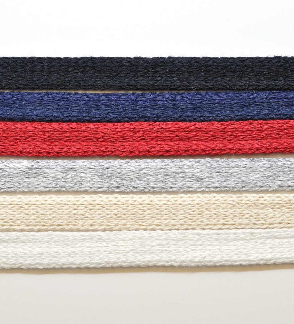 3/8" Cotton Flat Cord for Lace Drawstrings Handles Twill Tape Sash Rope ...