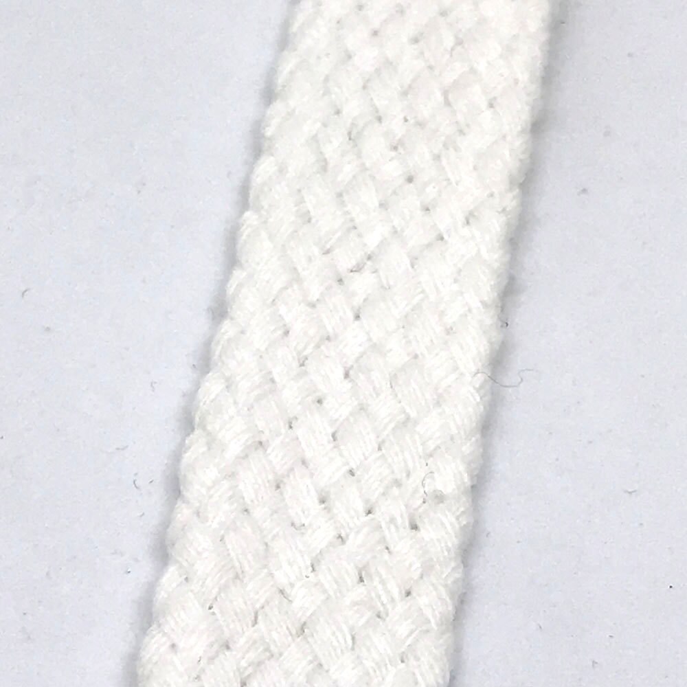 3/4 Braided Cotton Flat Cord White 10 Yards Thick Heavy | Etsy