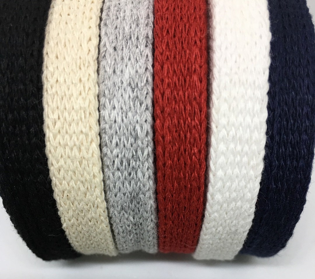 3/8" Cotton Flat Cord for Lace Drawstrings Handles Twill Tape Sash Rope ...