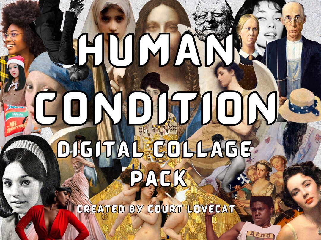 Human Condition Collage Digital Download 25 Pages 120+ Images of People ...