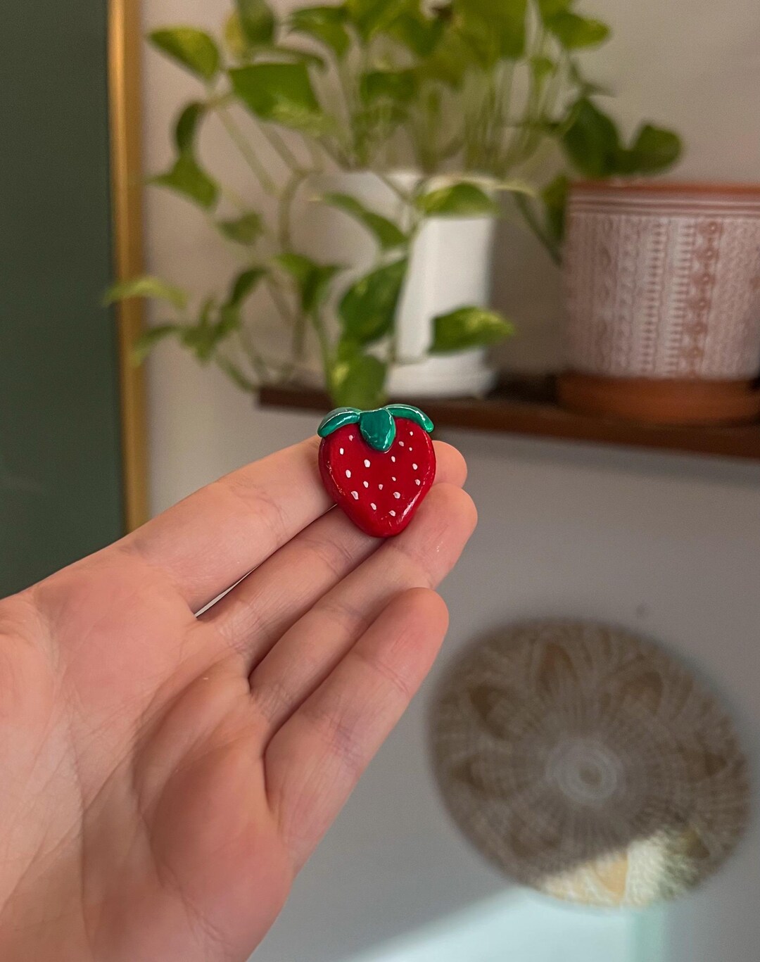 Handmade Strawberry Magnet – Cottagecore Kitchen Decor - Etsy