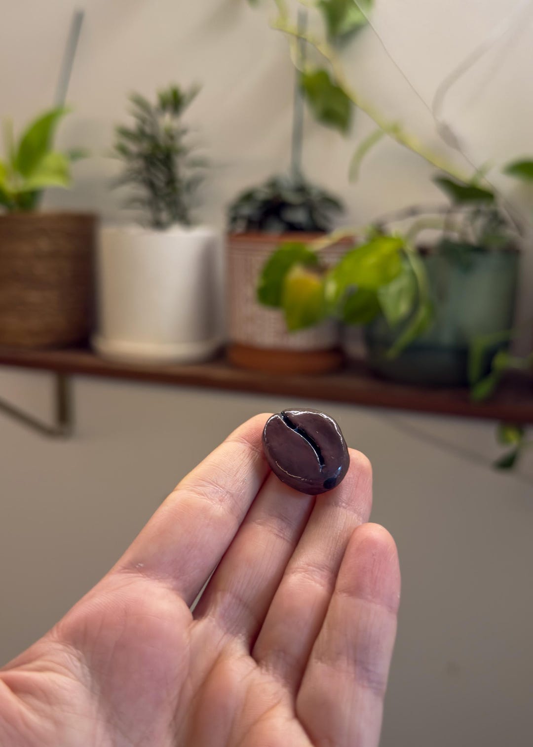 Handmade Coffee Bean Magnet – Miniature Kitchen Decor, Coffee Lover ...