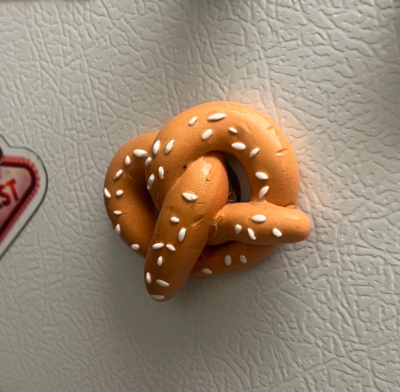 Clay Pretzel Fridge Magnet – Handmade Snack Kitchen Magnet, Adorable ...
