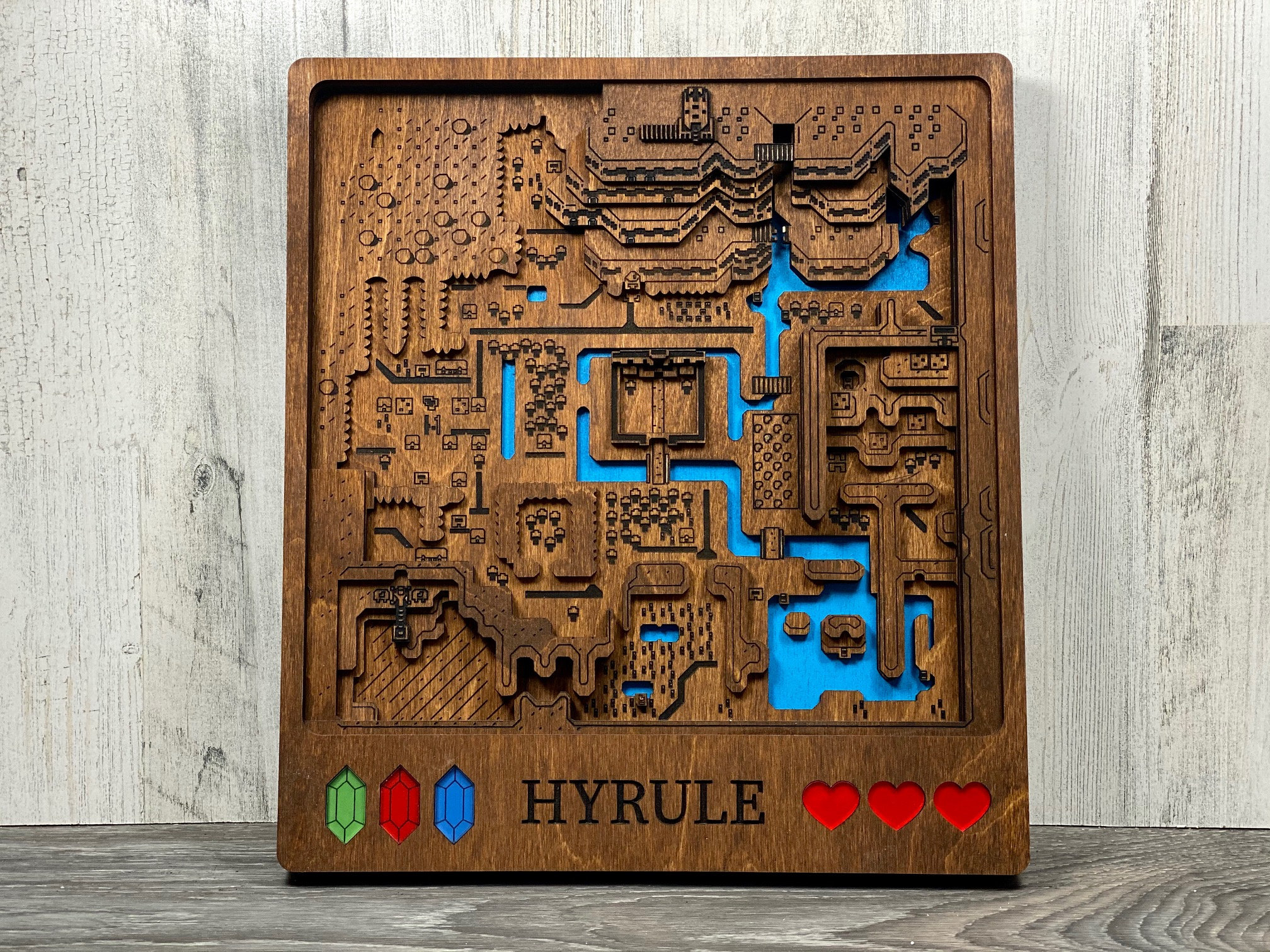 3D Hyrule map, The Legend of Zelda: Breath of the Wild Map, Handmade ...