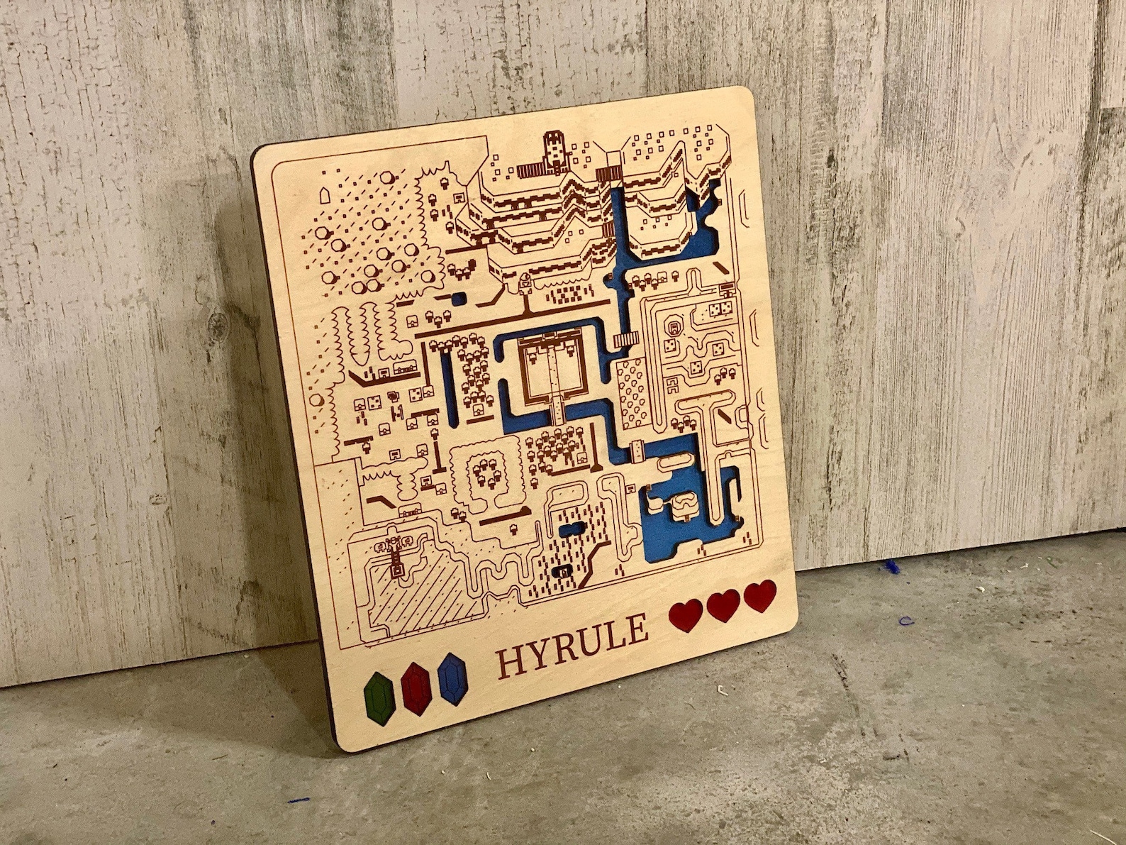 3D Hyrule Video Game Map Laser Cut Wood Multilayer Custom | Etsy UK