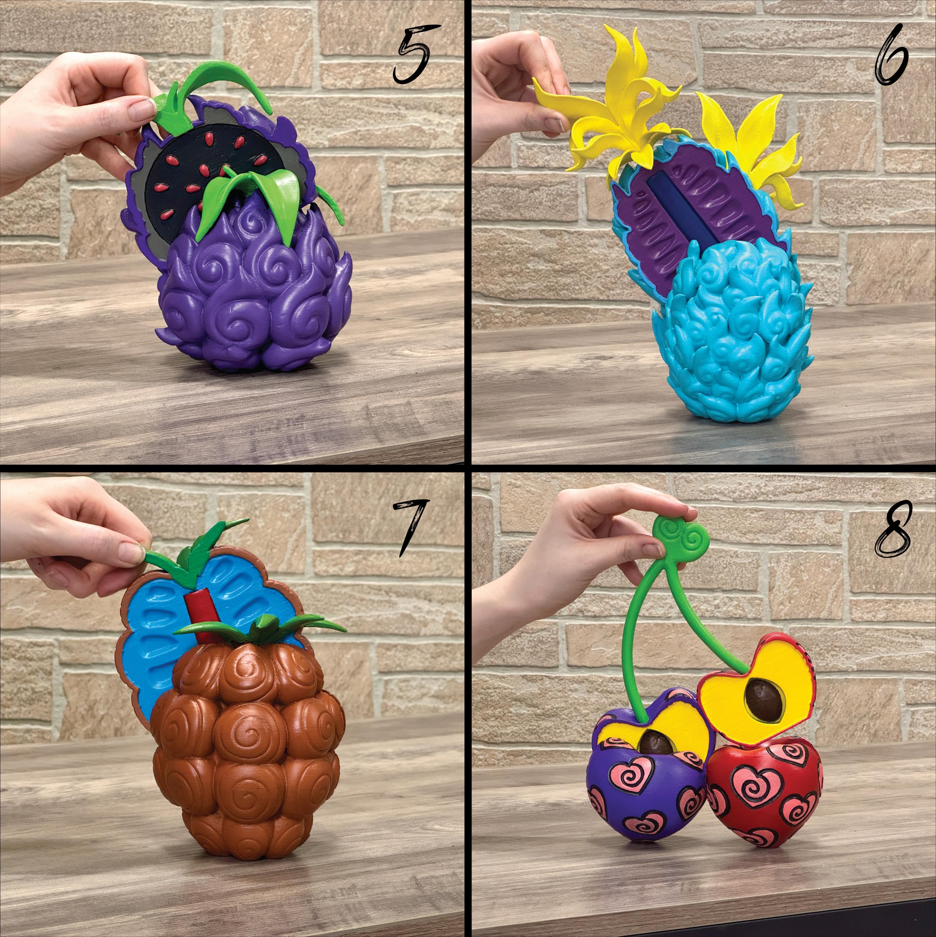Devil Fruit Coasters & Going Merry Fruit Bowl Decorative Akuma No Mi 3D ...