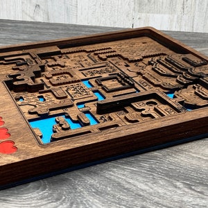 3D Hyrule Video Game Map Laser Cut Wood Multilayer Custom Decor ...