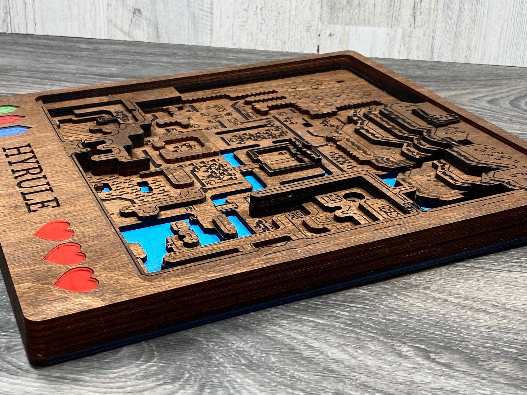 3D Hyrule Video Game Map Laser Cut Wood Multilayer Custom | Etsy UK