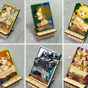 3D Wooden Anime Trading Card Replica Laser Cut Multi-layered Leaders ...