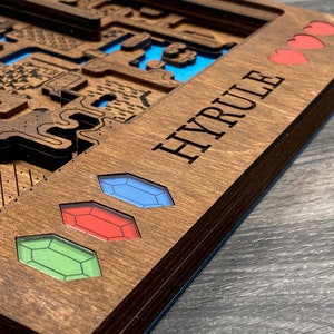 3D Hyrule Video Game Map Laser Cut Wood Multilayer Custom Decor ...