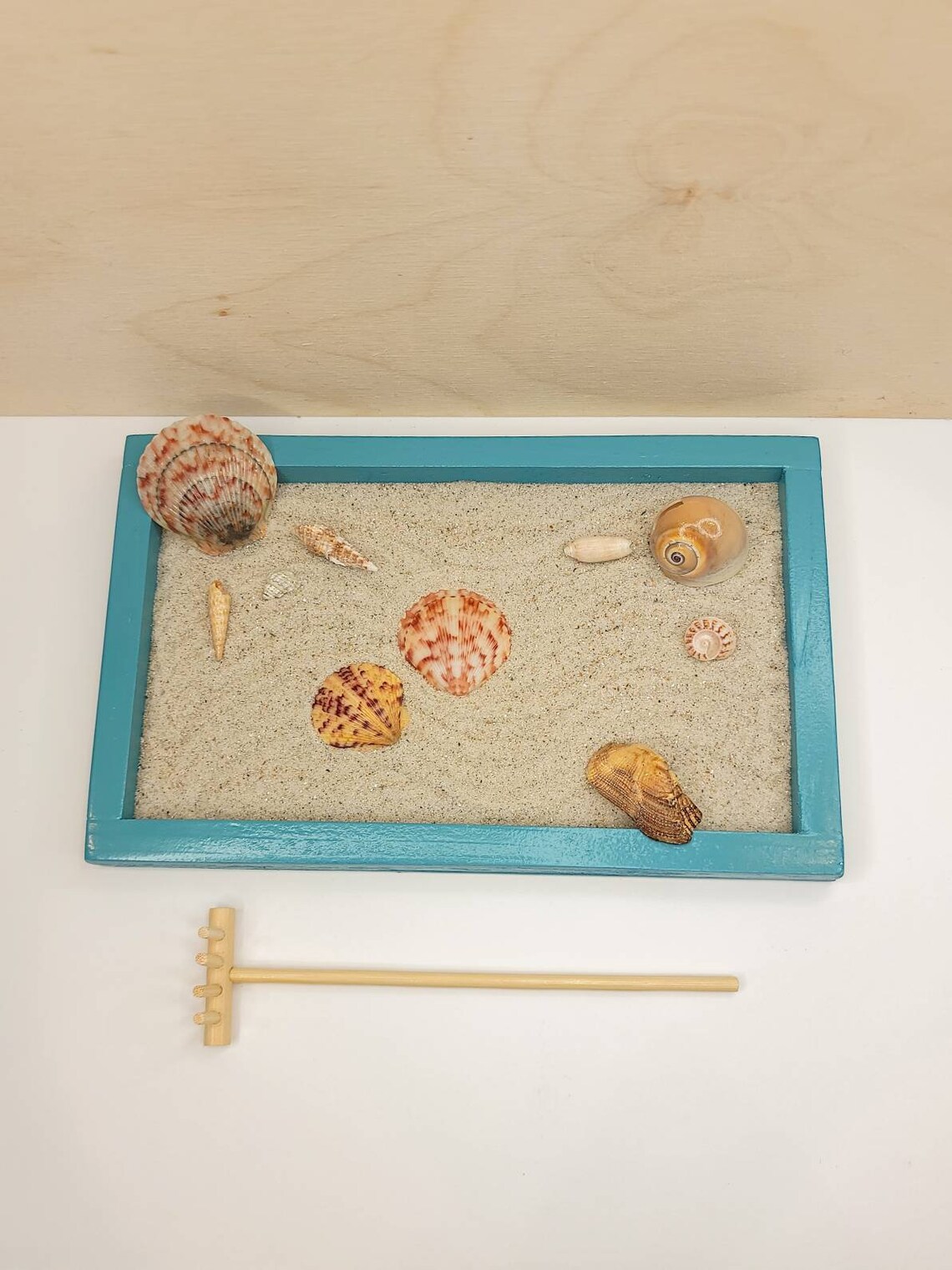 Beach Zen Garden Kit Desktop Sand Box Meditation Set | Etsy