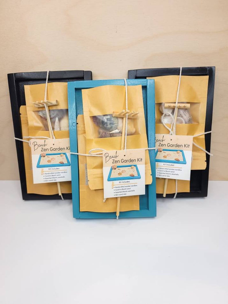 Beach Zen Garden Kit Desktop Sand Box Meditation Set | Etsy