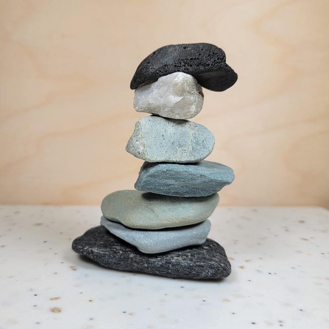 Meditation Stone Set Zen Balancing Stones Rock Cairn Stacking Beach ...