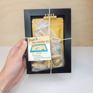 Beach Zen Garden Kit || Desktop Sand Box || Meditation Set || Seashell ...
