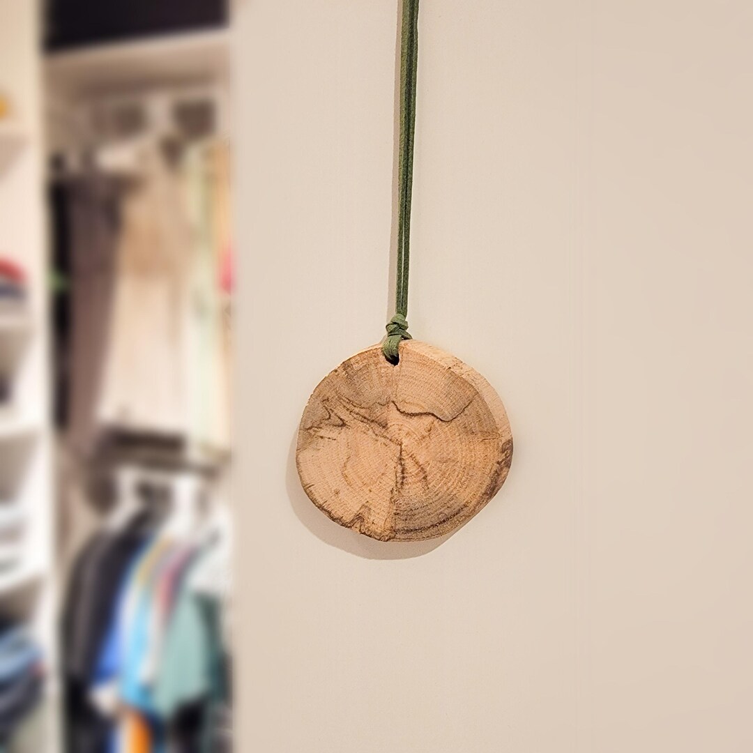 Large Hanging Driftwood Slice Essential Oil Diffuser Car Charm || Boho ...