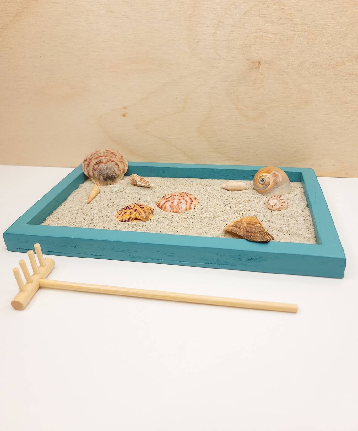 Beach Zen Garden Kit Desktop Sand Box Meditation Set - Etsy