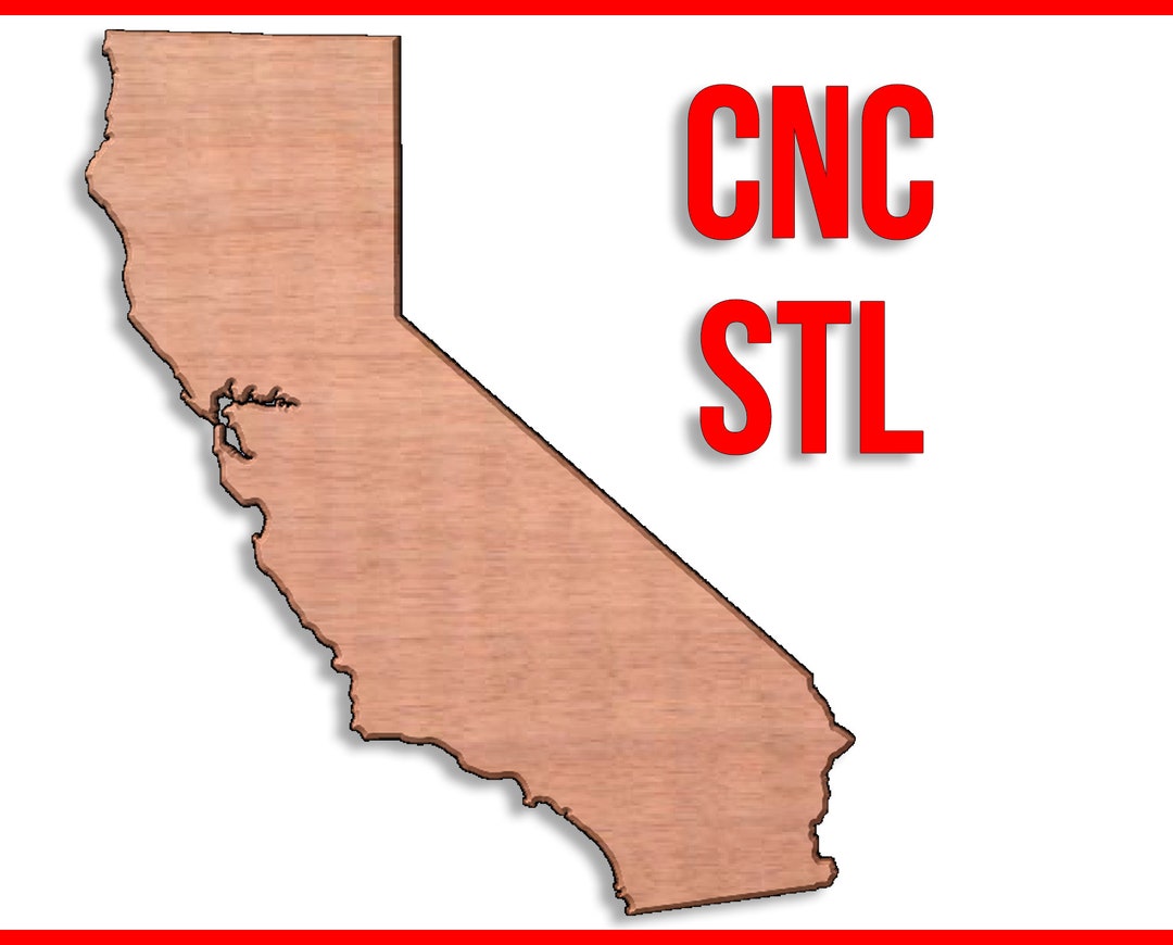 California State Outline 3d Cnc Pattern for Your CNC Router / STL File ...