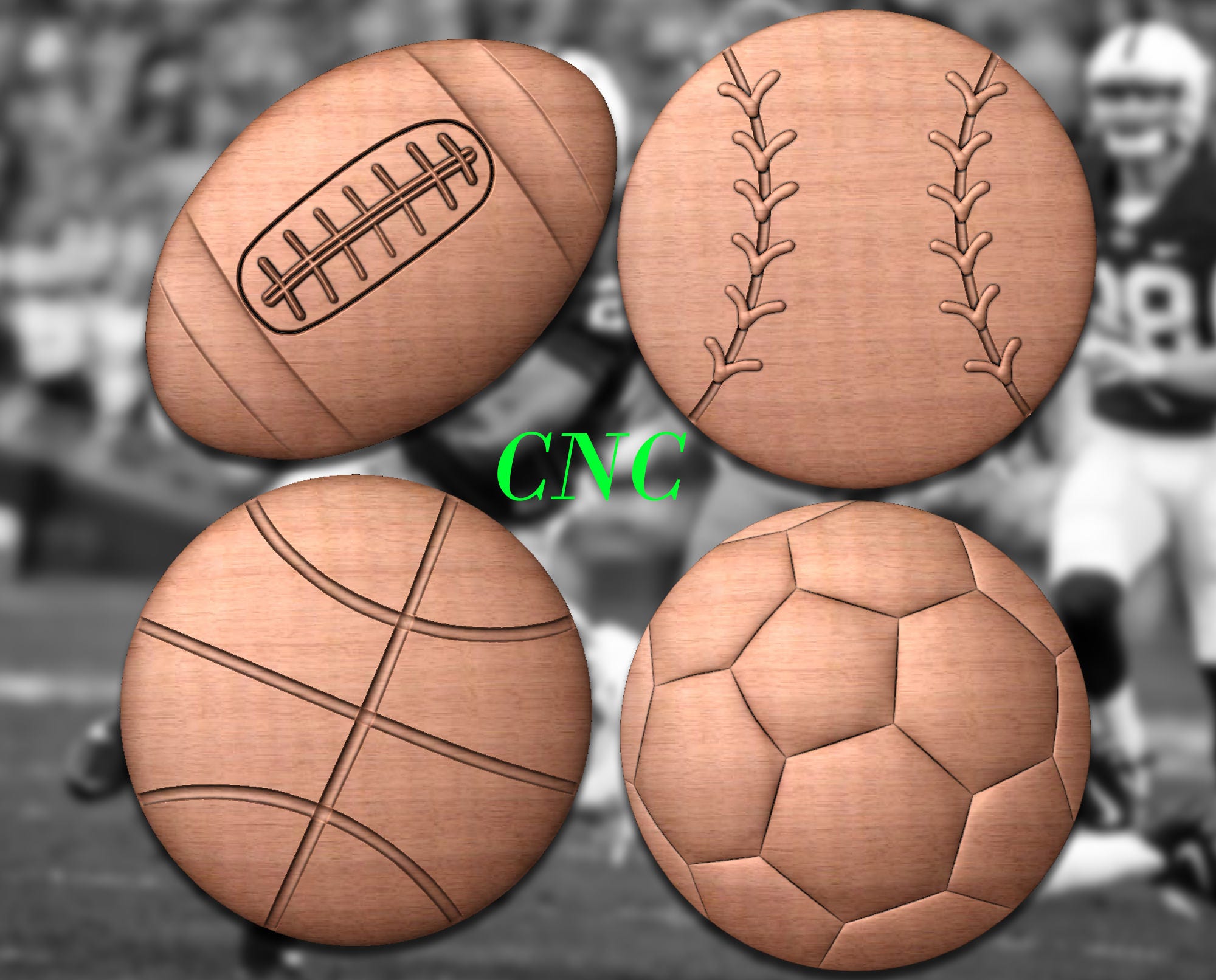Sport / Football / Baseball / Basketball / Soccerball CNC Patterns 3D ...