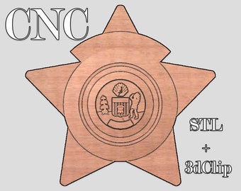 Police Badge Stl File - Etsy