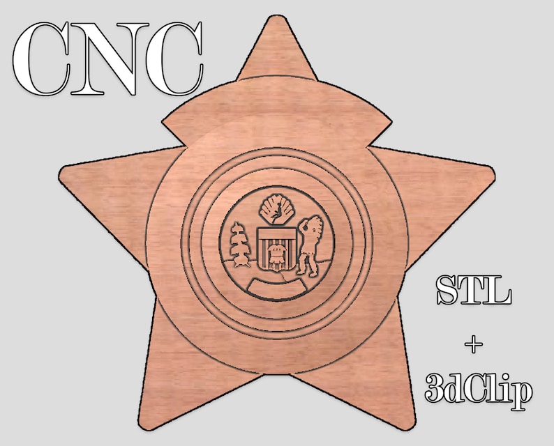 Chicago Police Department Badge CNC Pattern for Your CNC Router / STL ...