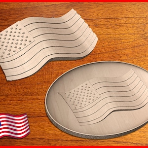 Two Stars and Stripes 3D Design Cnc Pattern for Your CNC Router / STL ...