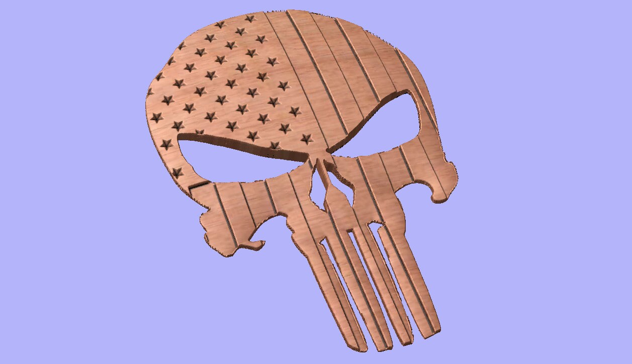 Punisher Skull CNC Pattern for You CNC Router / STL File - Etsy